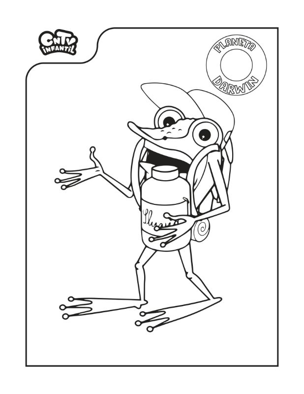 Coloreables de Planeta Darwin - CNTV Infantil